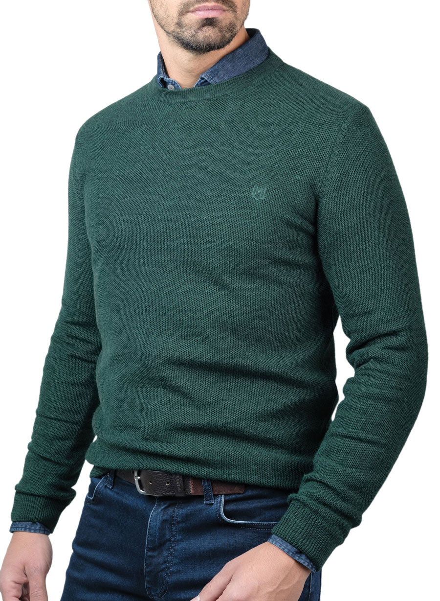 Ανδρικό Πουλόβερ Manetti casual green | Manetti