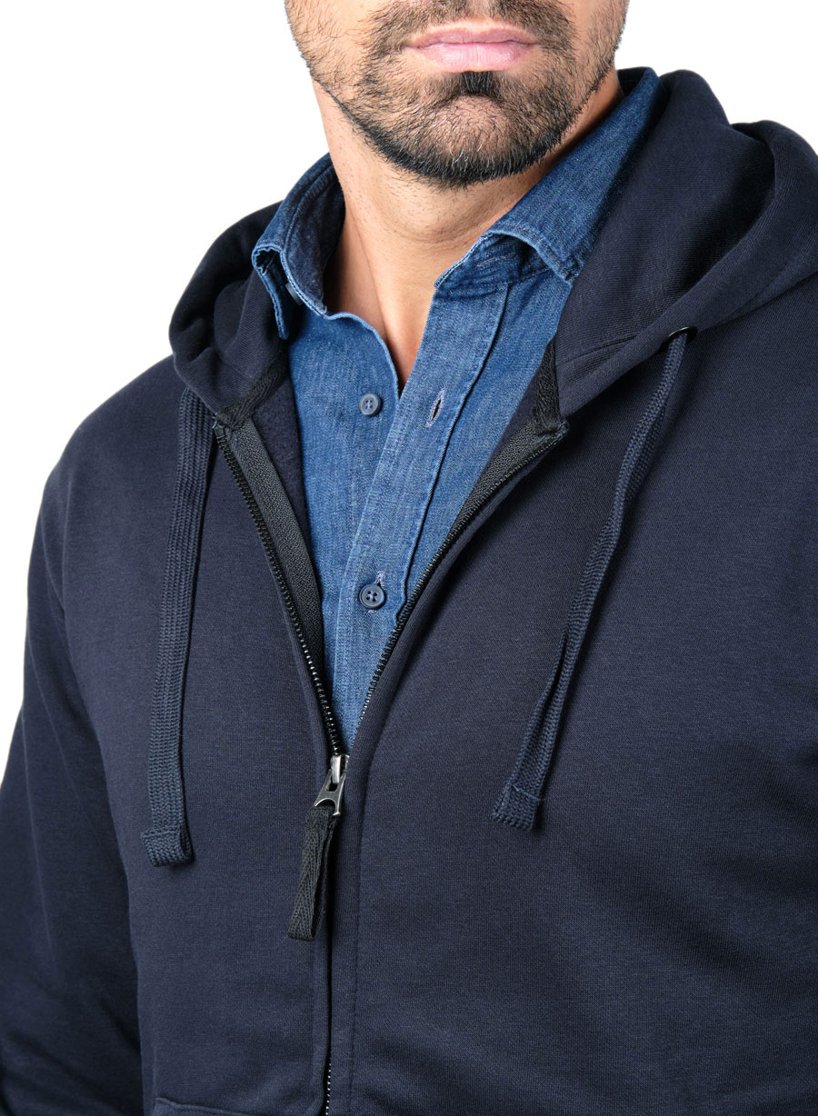 Ανδρικό Φουτερ με φερμουαρ Manetti casual blue | Manetti