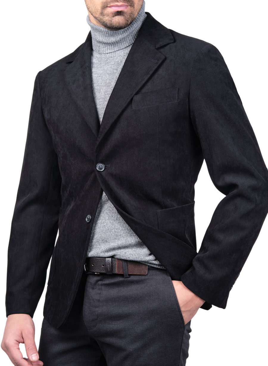 Ανδρικό Σακακι Βελουτε Manetti formal black | Manetti