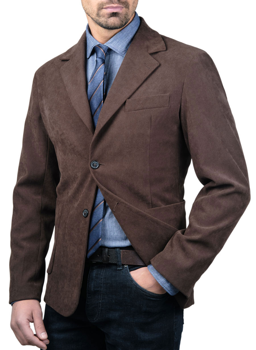 Ανδρικό Σακακι Βελουτε Manetti formal brown | Manetti